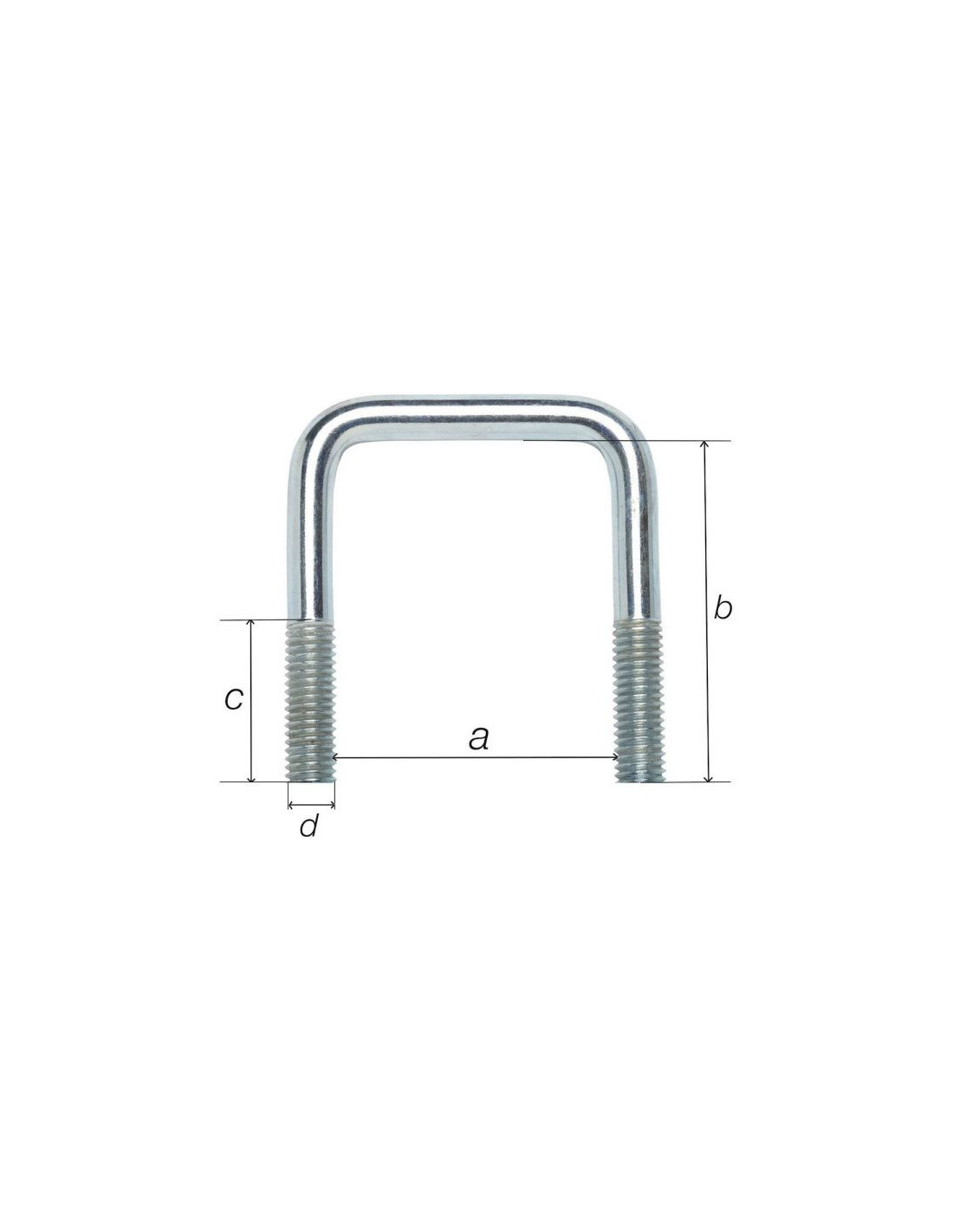 Bride inox - Dimensions a b c d 51 x 75 x 30 x 10 mm